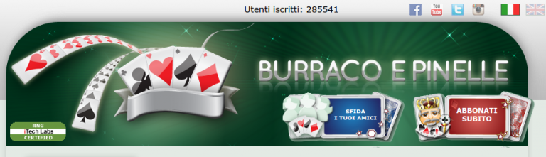 Burraco e Pinelle un club online per giocare in rete - Eburraco